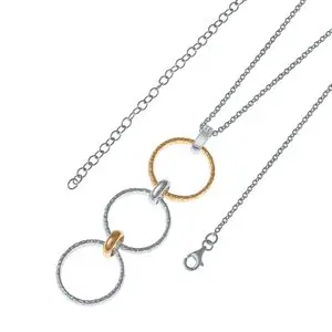 LUCY QUARTERMAINE Silver And Gold Triple Hula Pendant - Silver/gold