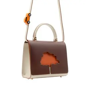ABSURDE Small Leather Shoulder Bag - Brown