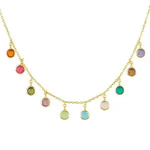 LATELITA Florence Multi Stone Necklace - Gold