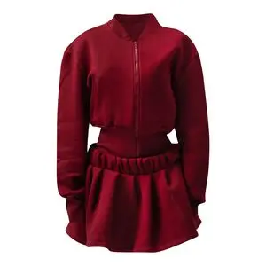 Female Short Sleeve Two-Piece Skirt Outfits