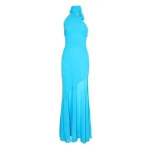 AMY LYNN Baia Halterneck Maxi Dress - Blue