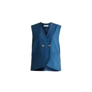 PAISIE Side Buttoned Longline Waistcoat