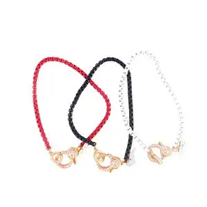 TAYLOR REESE Bird Enamel Box Chain Bracelet