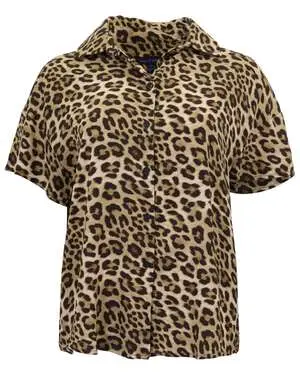 LORDS OF HARLECH Suzy Leopard Print Shirt