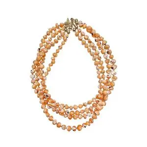 FARRA Natural Shell Multi-layered Necklace - Orange