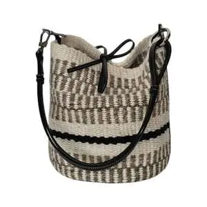 SHAMUK Wool And Leather Shoulder Bag