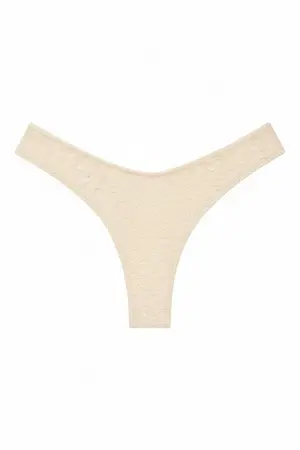 MONTCE Amalia Textured Bikini Bottom - Brown