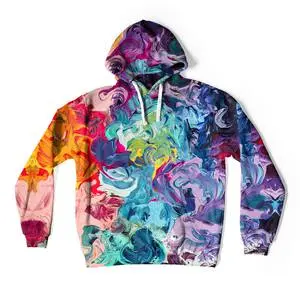 ALOHA FROM DEER Paint Splatter Hoodie - Blue/green/orange