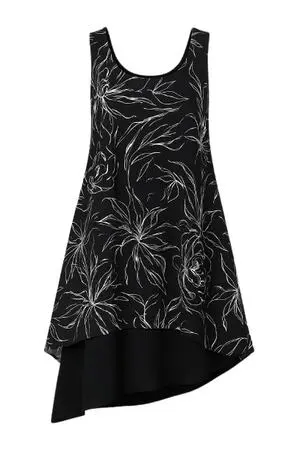 CONQUISTA Sleeveless Layered A-line Dress
