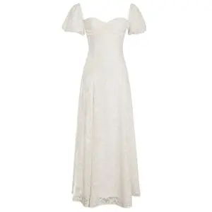 MISS CIRCLE NEW YORK Bubble Sleeve Backless Maxi Dress