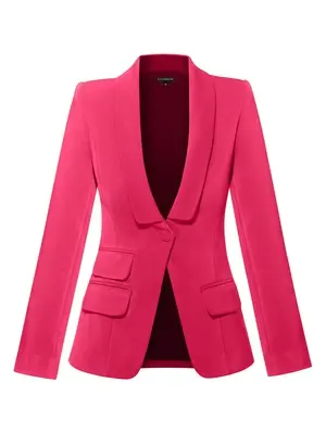 TIA DORRAINE Single-breasted Blazer In Stretch Crêpe - Pink