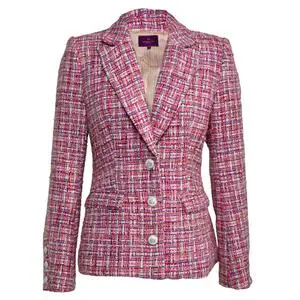 HOUSE OF KIND D W Inspire Tweed Blazer - Pink