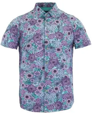 LORDS OF HARLECH Todd Garden Party Knit Shirt Spearmint - Green