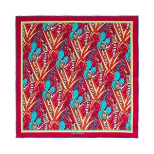 LOST PATTERN Madagascar Silk Bandana - Red