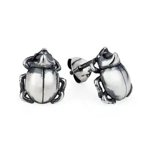 YASMIN EVERLEY JEWELLERY Little Rhino Beetle Stud Earrings - Silver