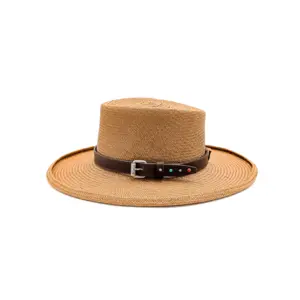 DORIA 1905 West Drop Panama Cuenca Hat - Brown