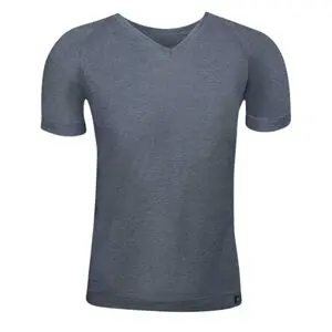 ZD ZERO DEFECTS Ranglan V-neck T-shirt Premium Egyptian Cotton Color Graphite - Grey