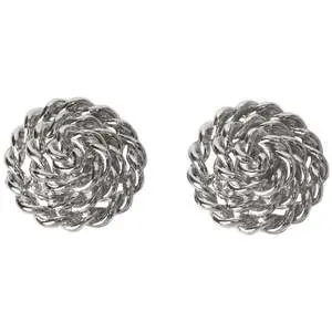 CARAMEL VINTAGE JEWELLERY Vintage Plated Edna Earrings - Silver