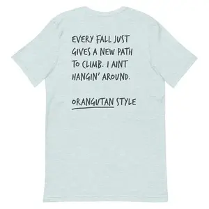 ANCHOR & CREW Ice Think Ocean Orangutan Aspirations Cotton Embroidered T-shirt - Blue