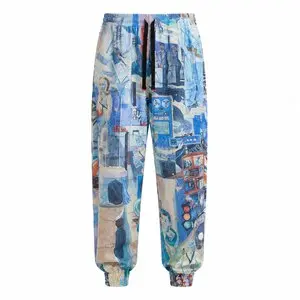 MYSIMPLICATED Graffiti Design Recycled Fabric Trousers