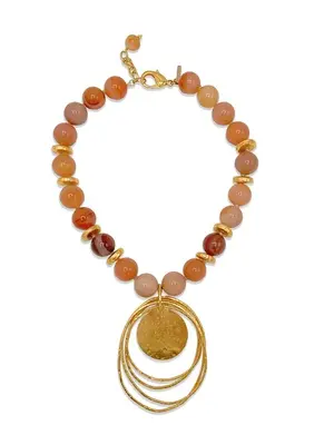 JAREDJAMIN Peacock Dawn Statement Necklace