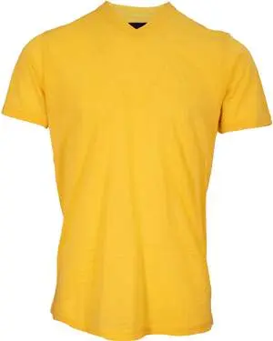 LORDS OF HARLECH Victor Merino V-neck Tee Sunshine - Yellow