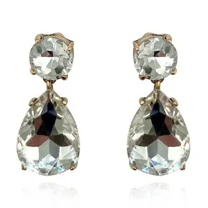 MICHAEL NASH JEWELRY Marina Pear Crystal Drop Earrings - Gold