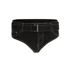CIRCULAR PATH Brief Bikini Bottoms - Black