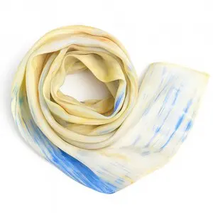 SILK AND BEARS Sunlight Brushstroke Habotai Silk Scarf – Hand-dyed Mulberry Silk - Yellow