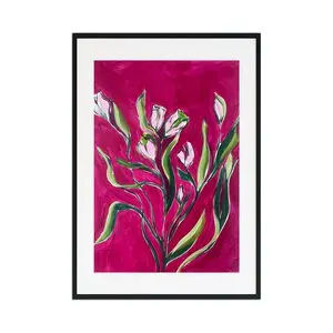 Jessica Slack Studio Love Blooms Abstract Floral Print - Red