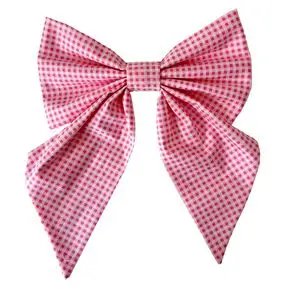 SYLKI Gingham Hair Bow Clip - Pink
