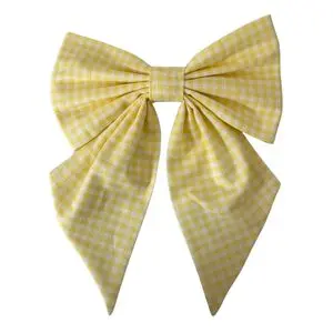 SYLKI Gingham Hair Bow Clip - Yellow
