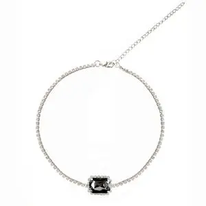 MAISON DE GALA Luna Crystal Necklace - Black