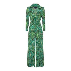 BEATRICE VON TRESCKOW Paisley Print Wide-leg Jumpsuit - Green