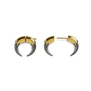 KASUN LONDON Claw Hoop Earrings - Gold