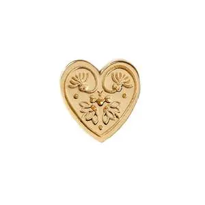 LEE RENEE Wildflower Heart Lapel Pin - Gold