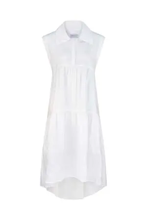 DREF Campari A-line Linen Maxi Dress