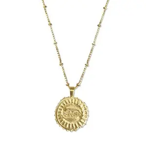 RIZE Pisces Zodiac Manifesting Vermeil Necklace - Gold