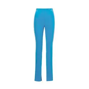 NISSA Embellished High-waisted Pants - Blue