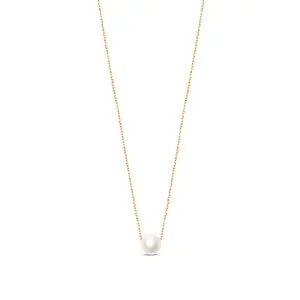 ESTERAH Floating Pearl Necklace - Gold