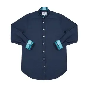 KOY CLOTHING Navy Basketweave Knit
