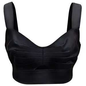 SMART AND JOY Taffeta Top- Bra - Black