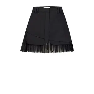 PCFG Pleated Skirt With Tulle Hem