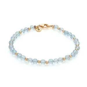 NELLOU JEWELLERY Aquamarine Beaded Bracelet - Blue