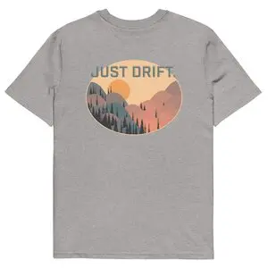 ANCHOR & CREW Heather Grey Just Drift. Seeker Organic Cotton T-shirt - Men Grey