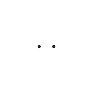 LUTIRO Round Stud Earrings - Black