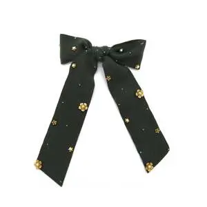 ADIBA Zinnia Handmade Barrette Green