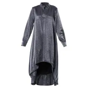 METAMORPHOZA Metallic High-low Dress