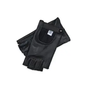 1861 GLOVE MANUFACTORY Siracusa Leather Fingerless Driving Gloves - Black