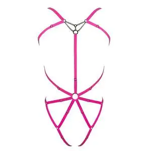 MONIQUE MORIN LINGERIE Frisson Body Harness - Pink